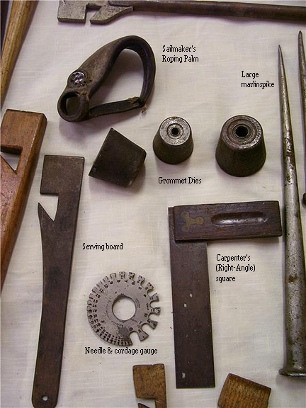 Sailmaking tools and items