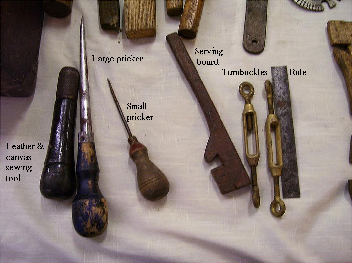 Sailmaking tools and items